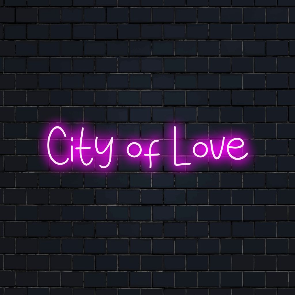 Letreiro de LED "Cidade do Amor" | Estilo Personalizado – The Art Neon