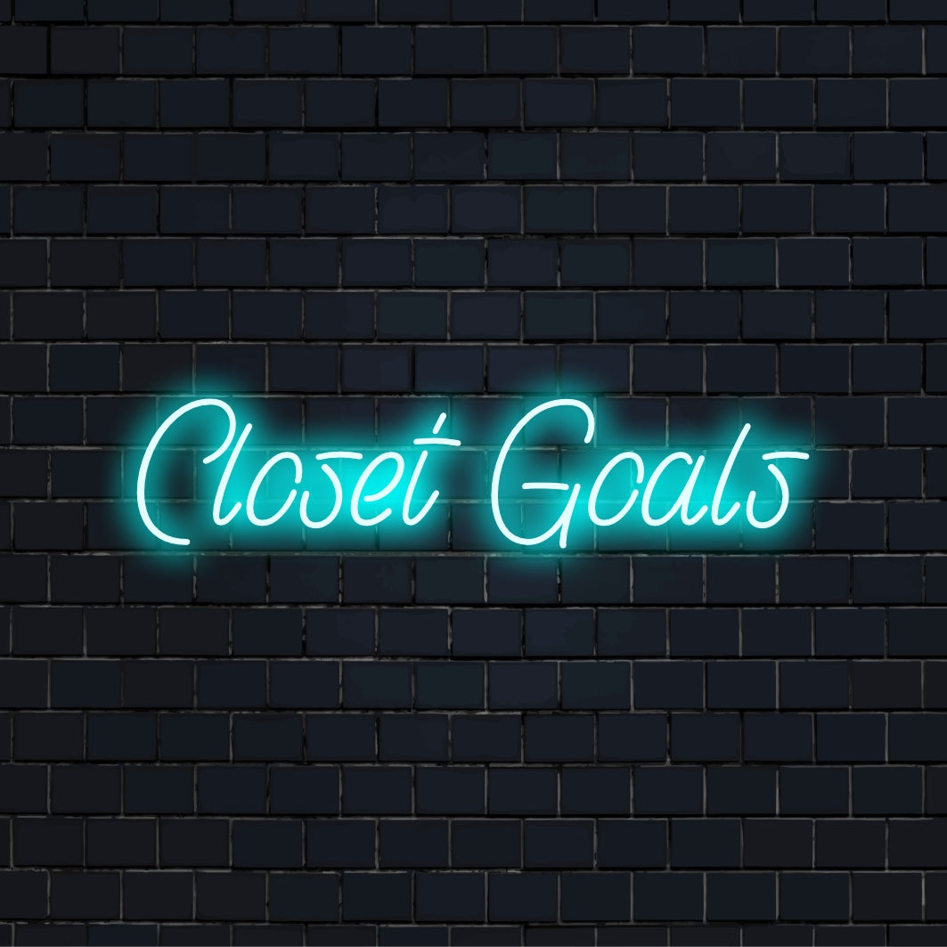 Letreiro de néon "Closet Goals" | Iluminação personalizada – The Art Neon
