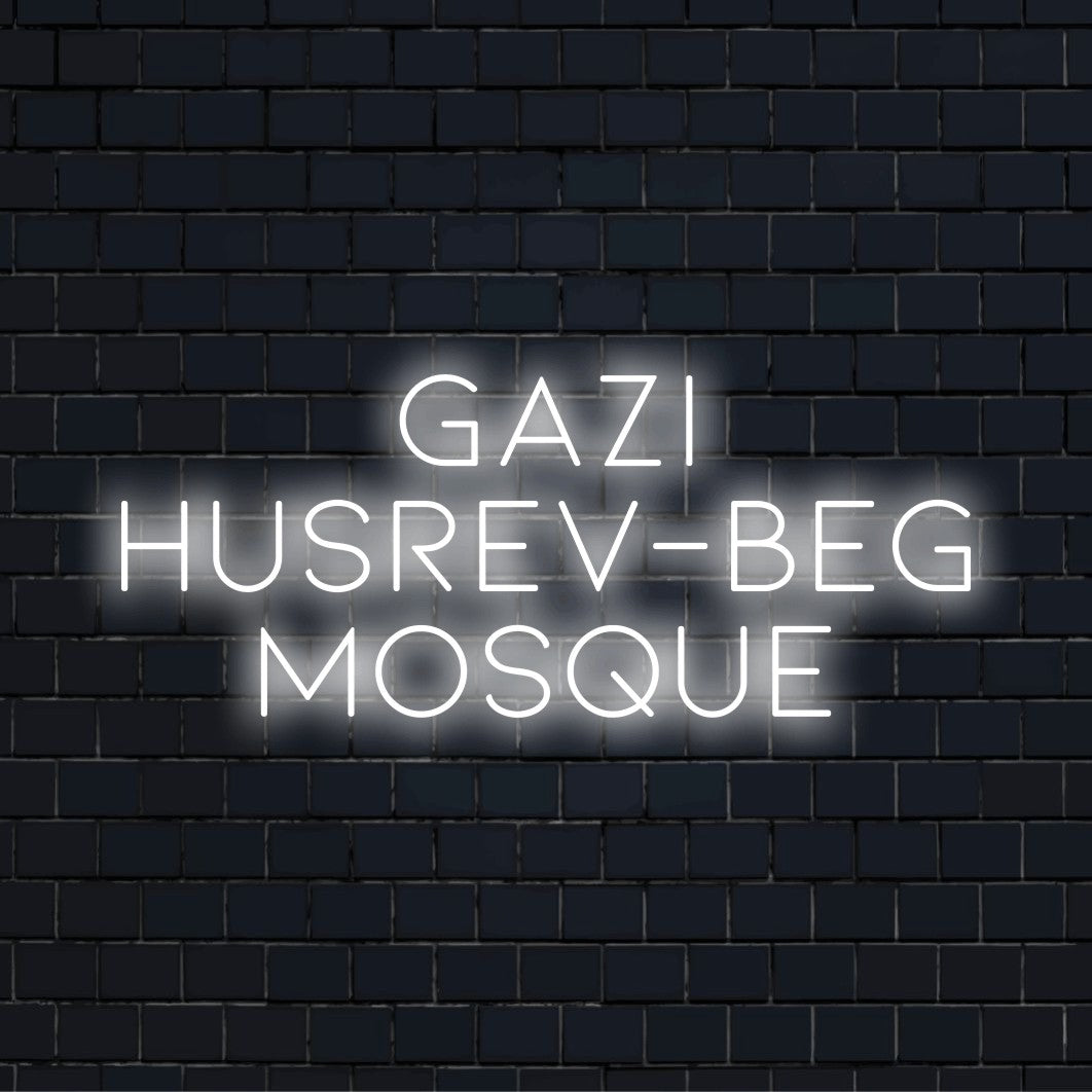 Letreiro de néon da Mesquita Gazi Husrev Beg | Néon personalizado – The ...