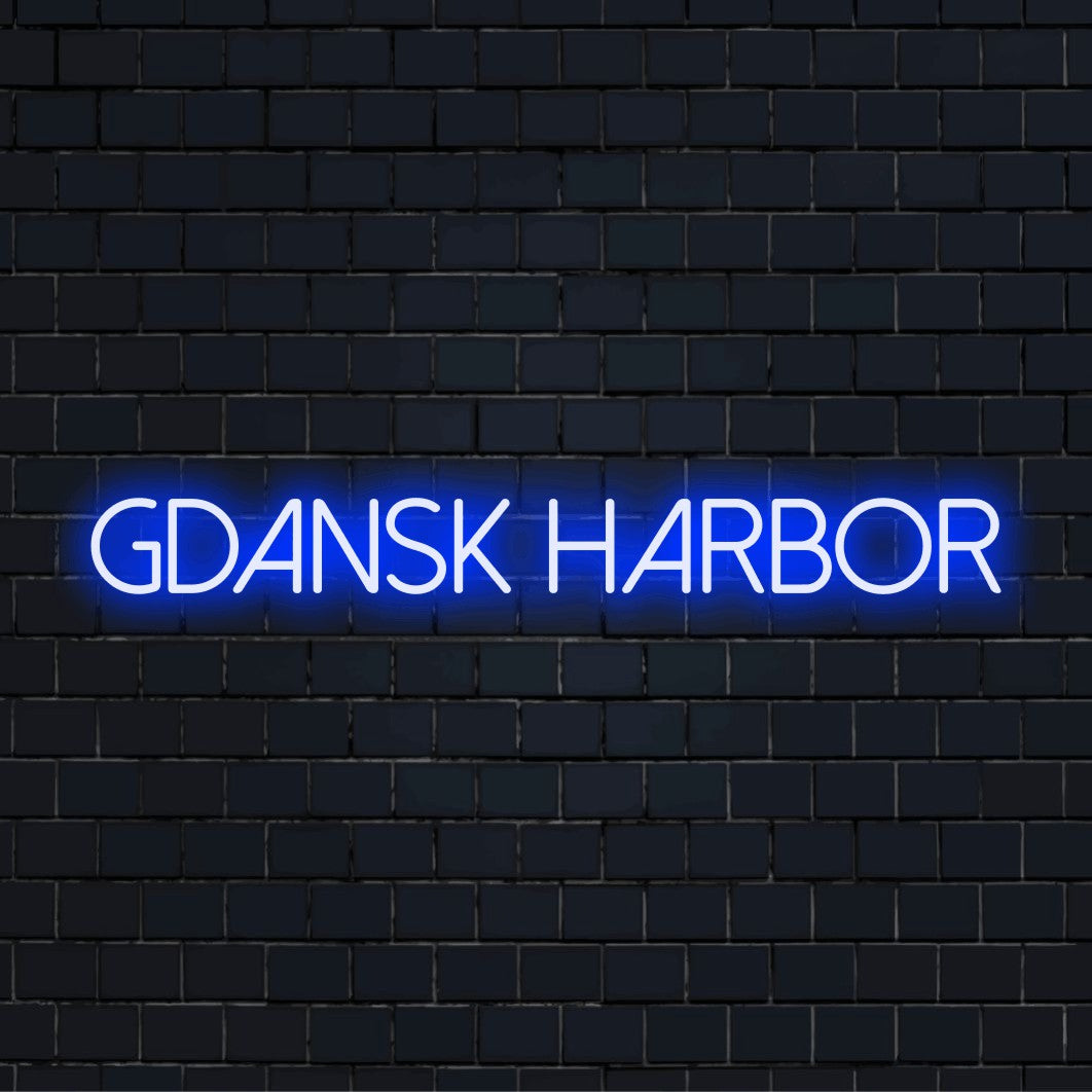 Letreiro de néon do porto de Gdansk | Iluminação personalizada – The ...