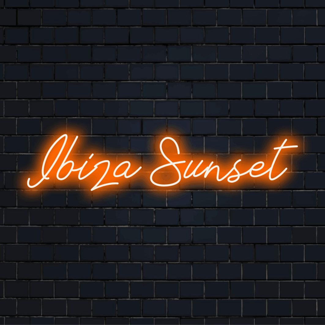 Letreiro de LED Neon do pôr do sol de Ibiza | Iluminação personalizada ...